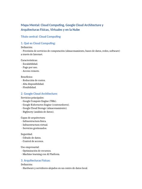Mapa Mental Cloud Computing Pdf