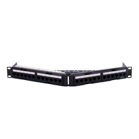 PP A UTP Angle Patch Panel Of UTP Ports Supports Cables Up
