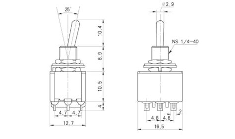 Miniature Toggle Switch KLS Connector