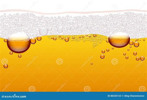 Vector Horizontal Seamless Beer Bubble Pattern Stock Vector