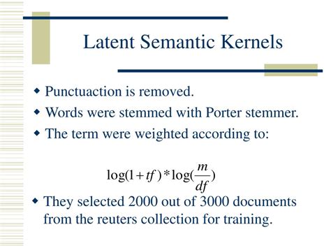 Ppt Latent Semantic Kernels Powerpoint Presentation Free Download Id1332001