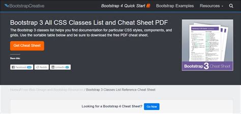 bootstrap cheat sheets a master collection of reference guides