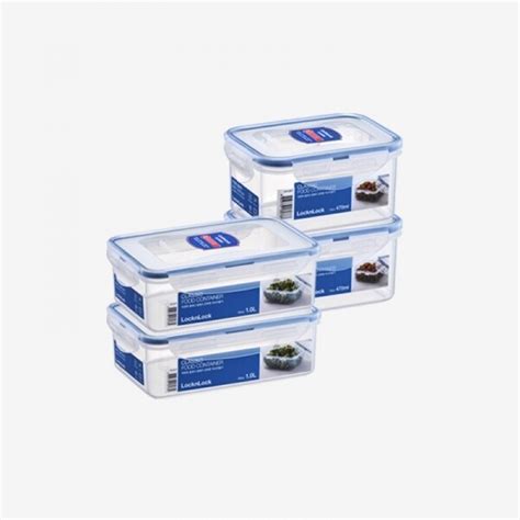 락앤락몰 전용 클래식 밀폐찬통 직사각 4p 세트 좋은 것을 담다 락앤락