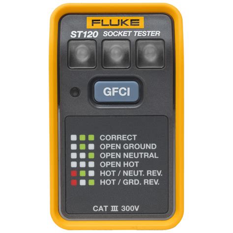 Fluke Gfci Testers Receptacle Testers St120 Socket Tester 800d55