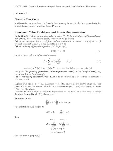 Greens Function And Sl Operator Pdf Pdf Greens Function Ordinary