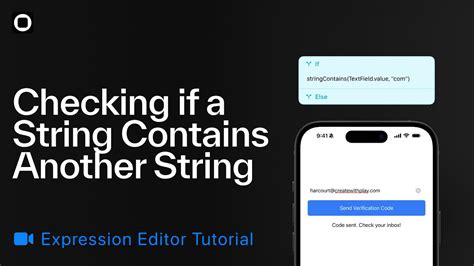 Checking If A String Contains Another String With An Expression Editor Function Youtube