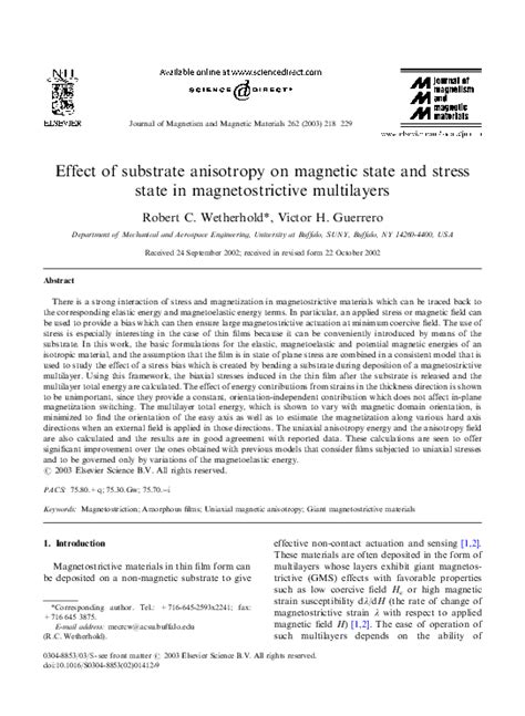 Pdf Handling Magnetic Anisotropy And Magnetoimpedance Effect In Flexible Multilayers Under