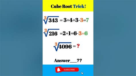Cube Root How To Find Cube Root Cube Tricks Maths Tricks Cuberoot Cubetricks Shorts