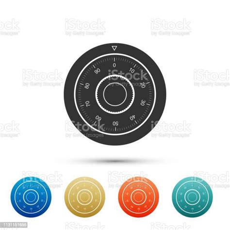 Safe Combination Lock Wheel Icon Isolated On White Background Protection Concept Password Sign