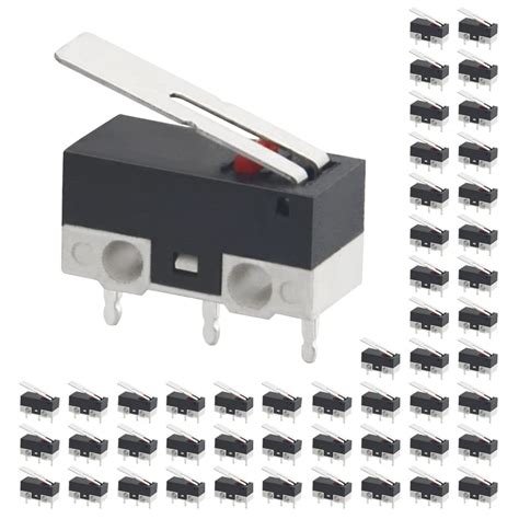 Wmycongcong 50 Pcs Micro Switch Ac 1a 125v 3 Pin Spdt Limit Micro