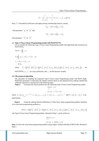 TYPE 2 FUZZY LINEAR PROGRAMMING PROBLEMS WITH PERFECTLY NORMAL INTERVAL