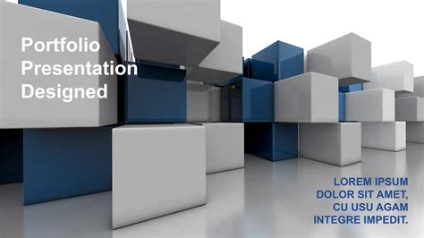 Abstract Blue Cube Powerpoint Templates Pptx