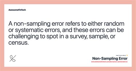 non sampling error awesomefintech blog
