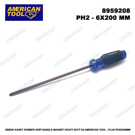 Jual Obeng Karet Rubber Grip Handle Magnet Heavy Duty S American Tool