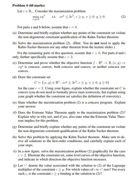 Problem 4 60 Marks Let C∈r Consider The