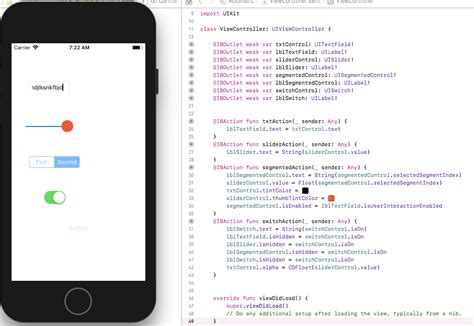 Controls As Actions Xcode Emilio Moreno Valeria Ibarra By Valeria