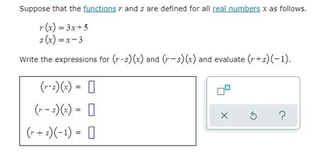 Solved Suppose That The Functions R And S Are Defined For Chegg