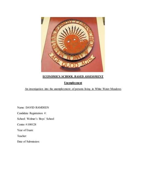 Geography Csec Sba Docx