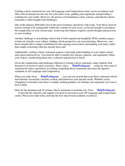 How To Write A Thesis Statement Ap Lang Pdf Essays Thesis