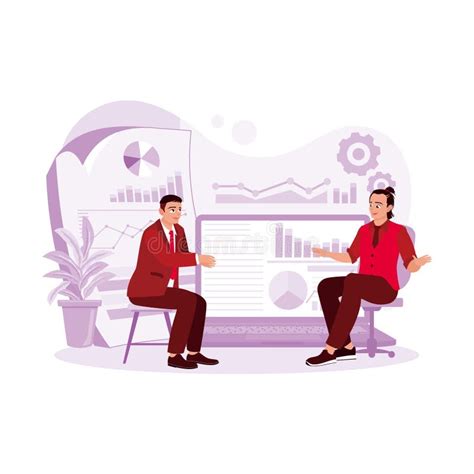 Financial Experts Analyze Company Financial Reports At Meetings