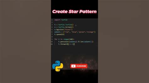 python star pattern program in 60 seconds short tutorial coding