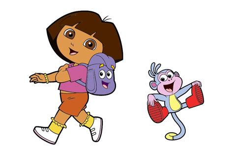 Dora The Explorer Dora And Boots Hugging Portrait Art Print For Sale My Xxx Hot Girl