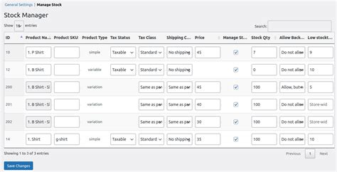 Woocommerce Stock Manager Inventory Management