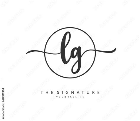 LG Initial Letter Handwriting And Signature Logo A Concept Handwriting Initial Logo With