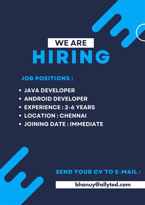 hiring javadeveloper androiddeveloper jobopening chennaijobs