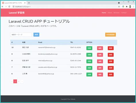Crudアプリの作成 Step3：「一覧表示」の作成 Laravel学習帳