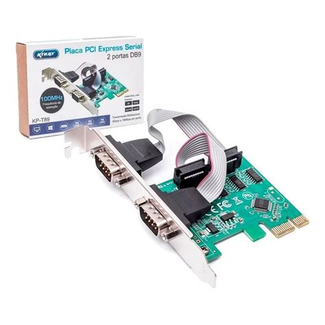 PLACA SERIAL RS PCI E EXPRESS X COM PORTAS SERIAL DB KNUP KP T