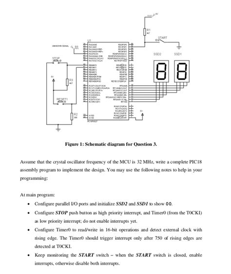 Question 3 20 Marksi A Pic18f6527 Mcu Is Used To