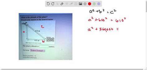 SOLVED What Is The Altitude Of The Plane Round Your Answer To The Nearest Meter 610 M 600 M