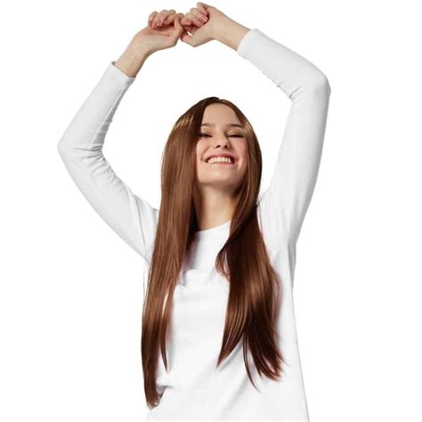 Peruk Långt Hår Platt Brun Cdon