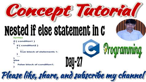 Nested If Statement In C Programming Nested If Statement Syntax And