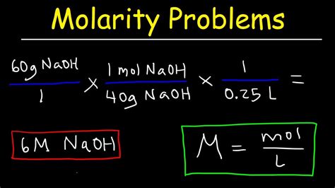 Calculate Molarity With Grams
