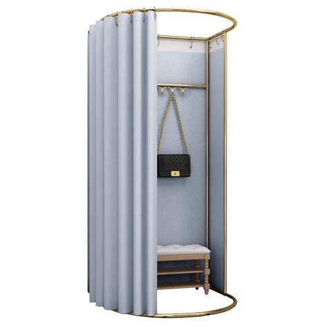 Portable Clothing Store Fitting Room With Shading Curtain Temporary
