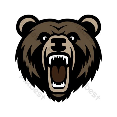 서 있는 화난 회색곰