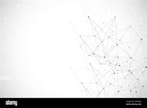 Abstract Plexus Background With Connected Lines And Dots Wave Flow Plexus Geometric Effect Big