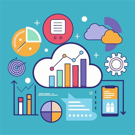 Infografía De Computación En La Nube Con Gráficos Y Símbolos Coloridos