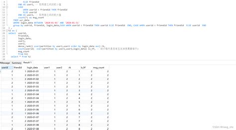 用户当天互相认识且互发消息后、且接下来每天都聊天活跃聊天两次以上的用户数量多少（sql Server）sql 计算聊天两轮以上的用户
