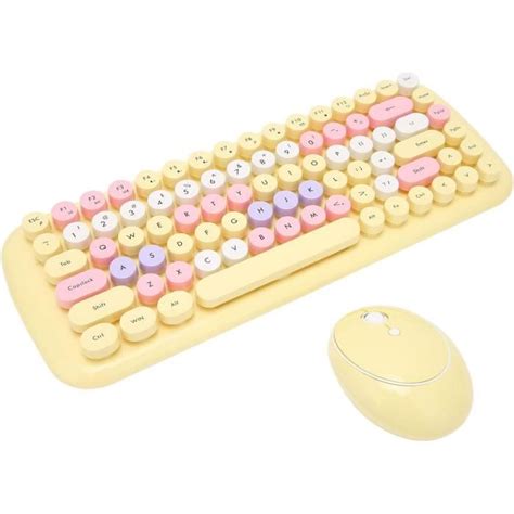 Combo Clavier Et Souris Sans Fil Clavier De Machine À Écrire À Touches