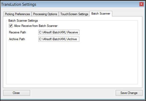 Setting Up Translution For Batch Scanning