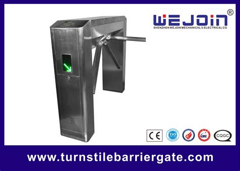Pedestrian Tripod Access Control System Turnstile Gate With Card Reader Automatic