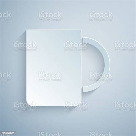 종이 컷 커피 컵 아이콘 회색 배경에 격리 차 컵 뜨거운 음료 커피 종이 아트 스타일입니다 벡터 일러스트레이션 3차원 형태에 대한 스톡 벡터 아트 및 기타 이미지 Istock