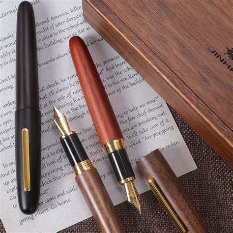 1 조각 9056 수제 천연 나무 만년필 이리듐 고급 펜촉 붉은 백단 쓰기 만년필 오늘의 최고 일일 거래 Temu Republic Of Korea