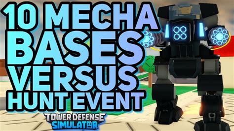 10 Mecha Bases Vs Hunt Event And Korblox Deathwalker Tower Defense