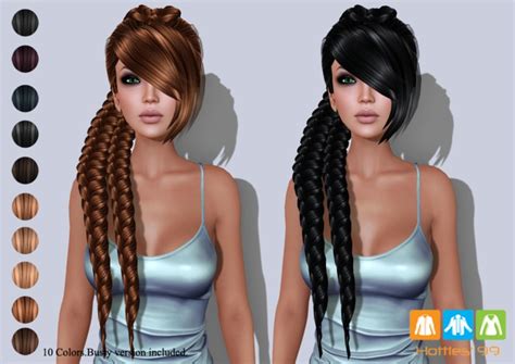 Second Life Marketplace Hotties99 Darla Hair Blackandbrown