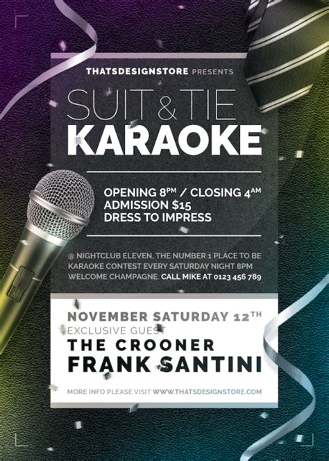 Classy Karaoke Flyer Template Party Flyers For Photoshop