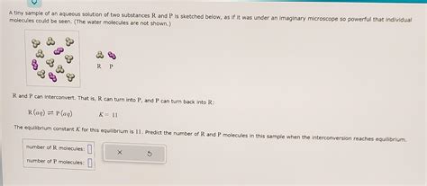 solved a tiny sample of an aqueous solution of two